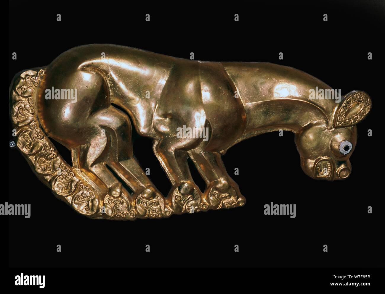 Scythian gold plaque from a shield or breastplate depicting a panther ...