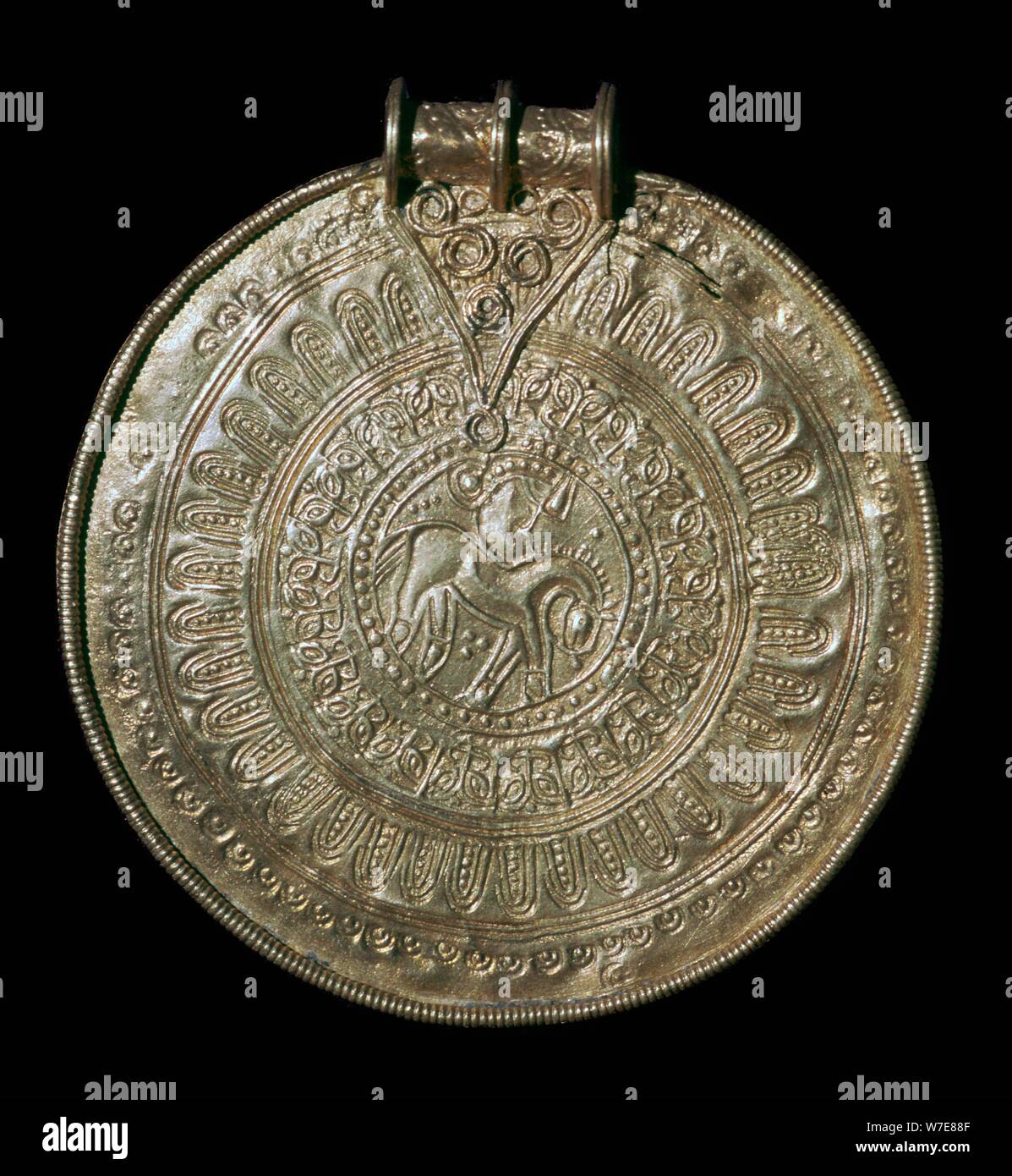 Gold bracteate from a fifth century Norwegian hoard, 6th century ...
