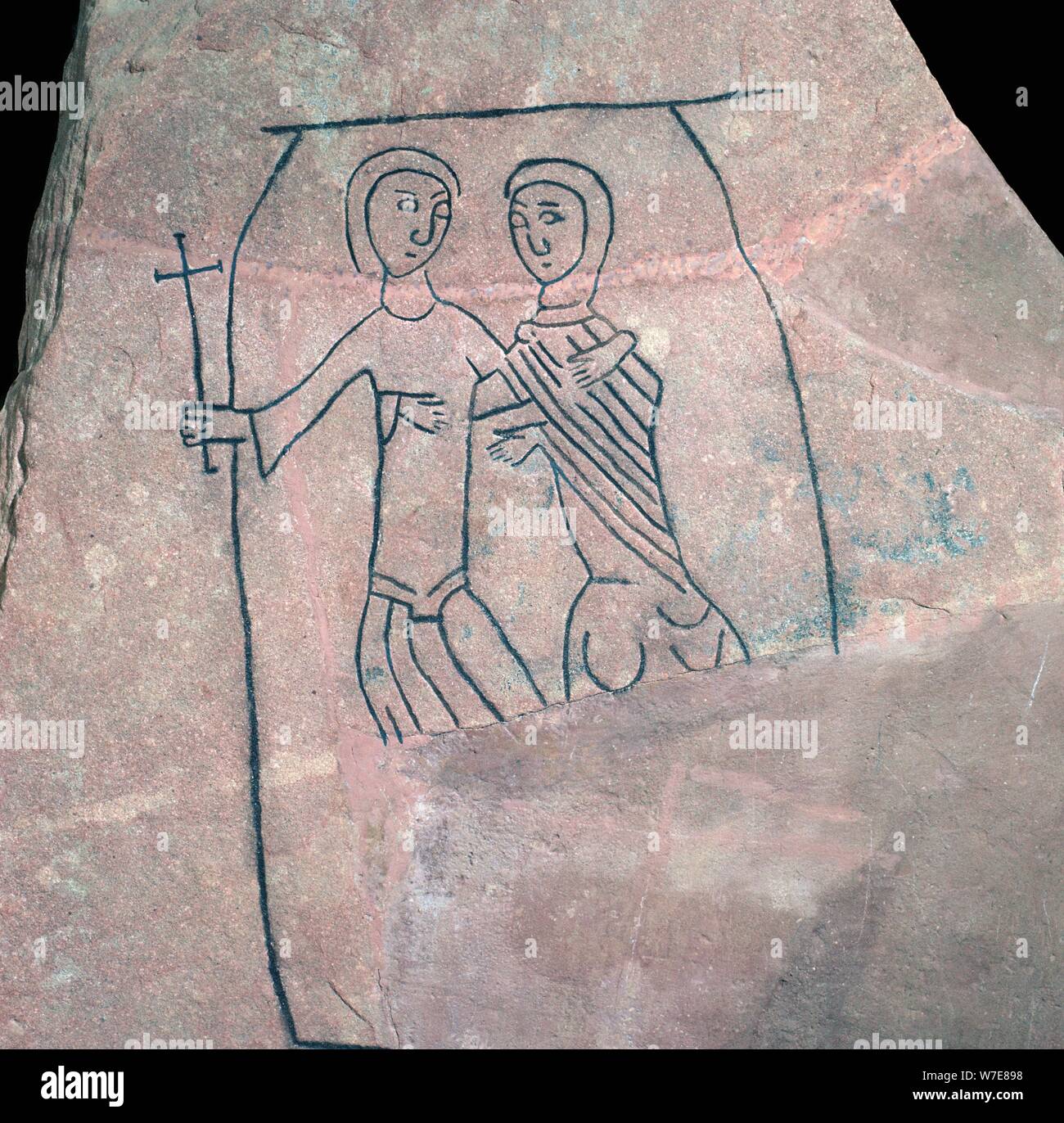 Carved stone with Christian motif. Artist: Unknown Stock Photo - Alamy