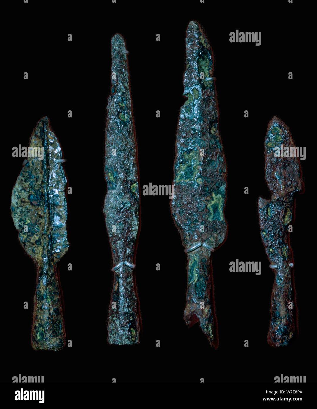 Roman iron spearheads from the Roman site at Camerton near Bath ...