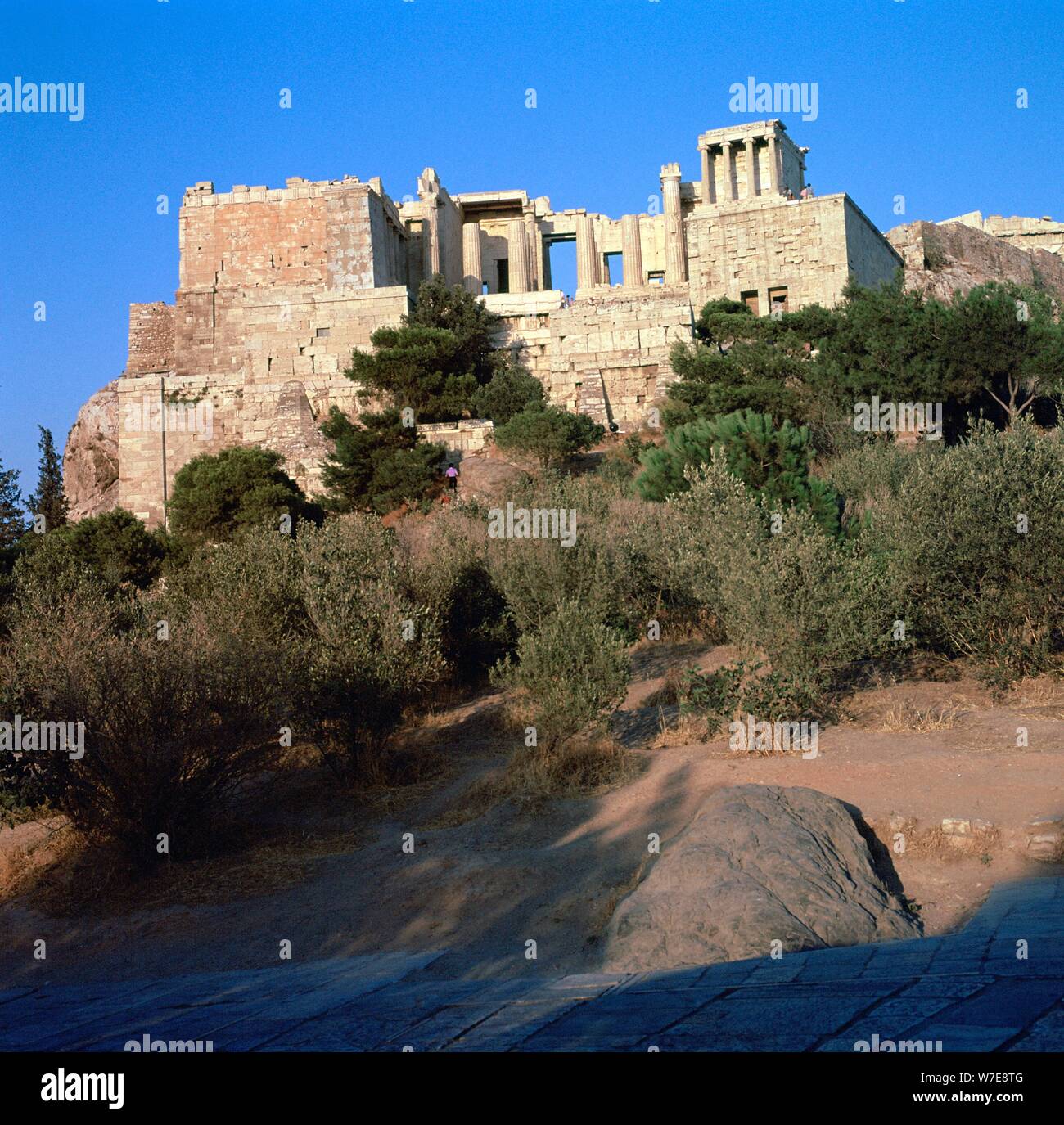 View of the Acropolis of Athens from the southwest, 5th century BC ...