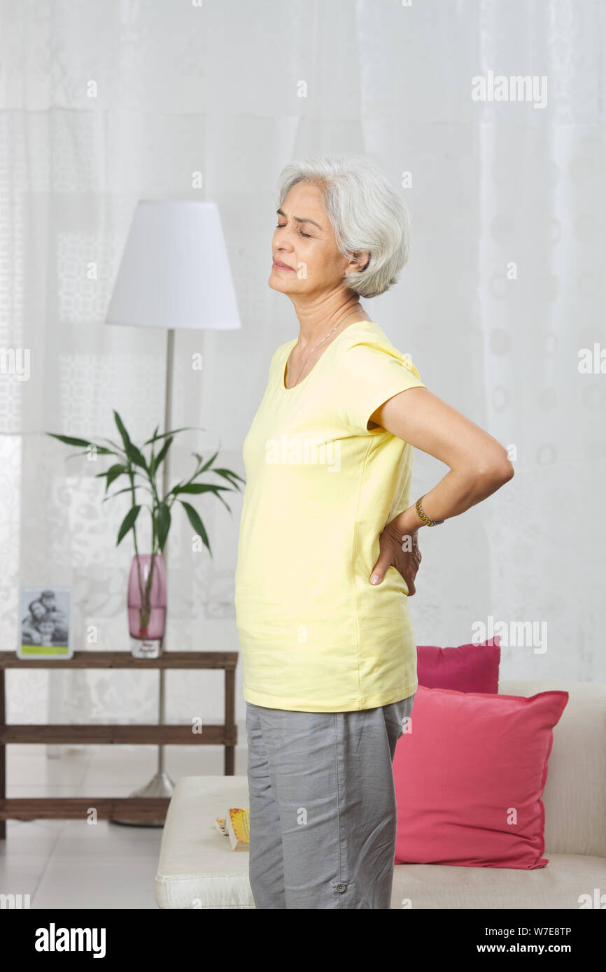 Indian woman suffering from back hi-res stock photography and images ...