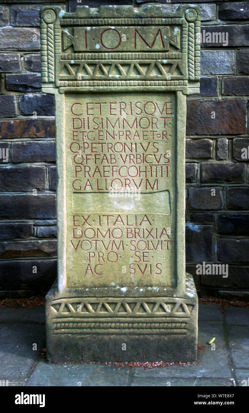 Roman altar from Vindolanda, 2nd century. Artist: Unknown Stock Photo ...