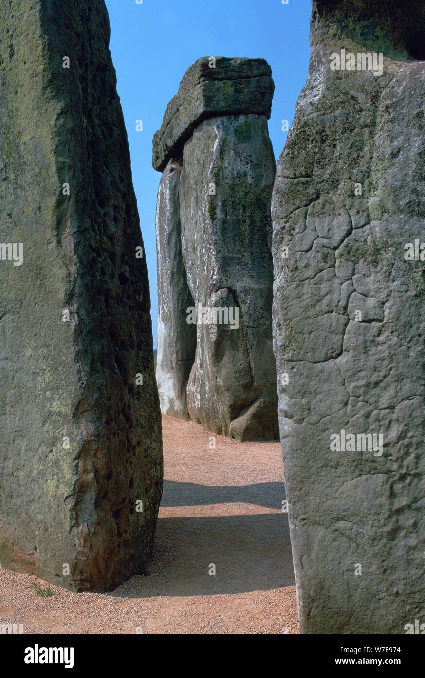 Trilithons in Stonehenge. Artist: Unknown Stock Photo - Alamy