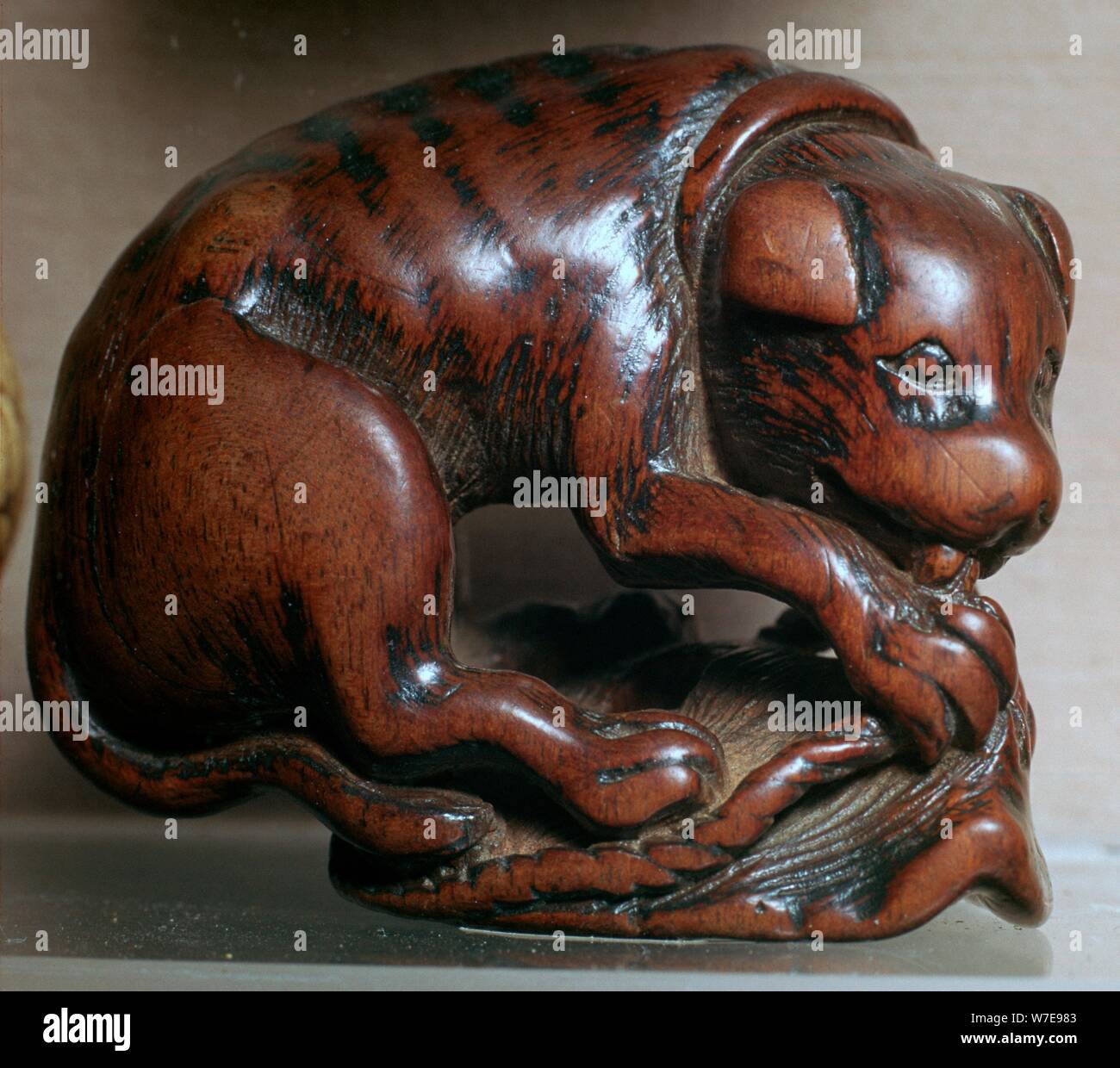Japanese Netsuke of a dog. Artist: Unknown Stock Photo - Alamy