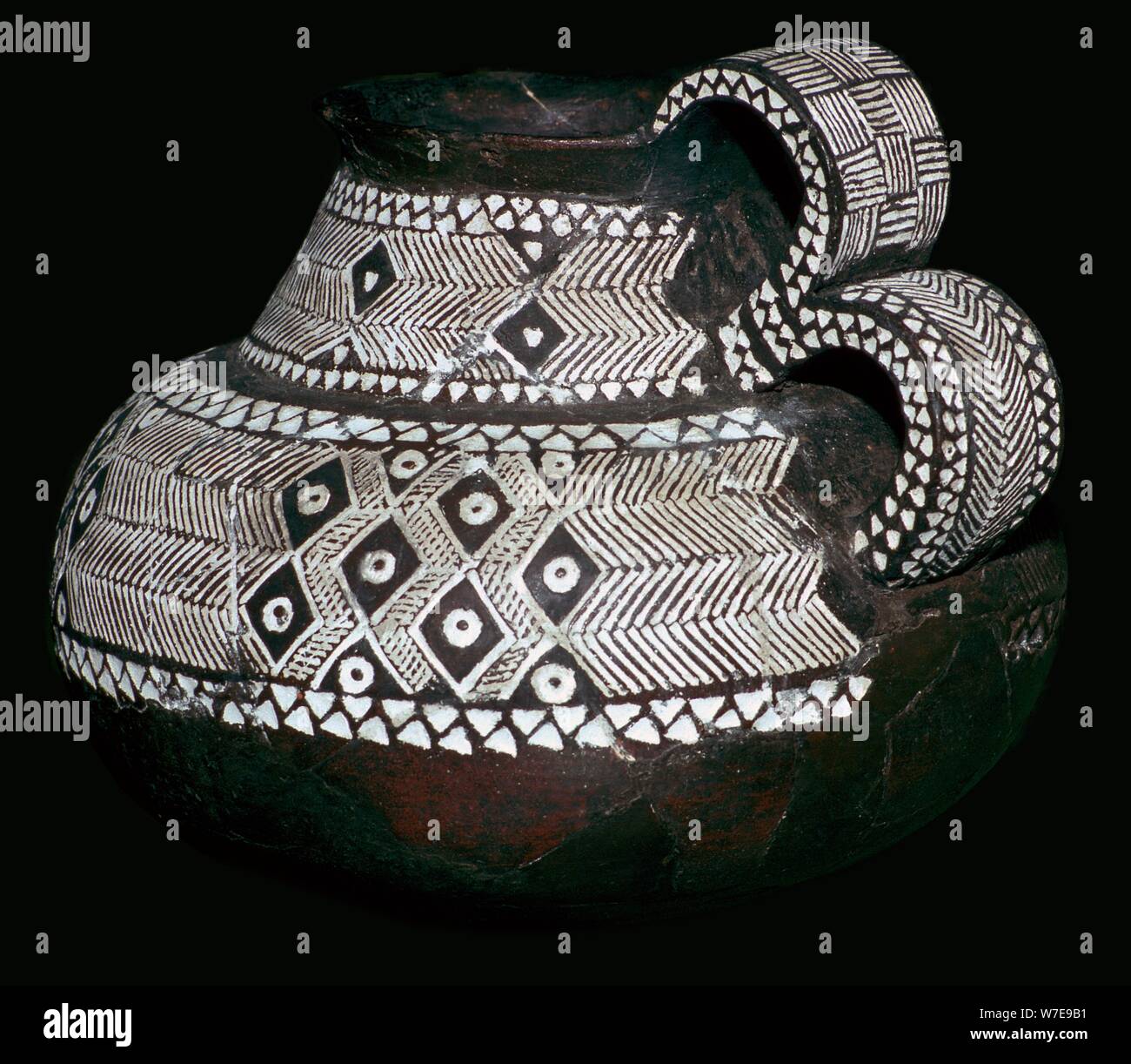Celtic jug with double handles and volute decorations, 8th century BC ...