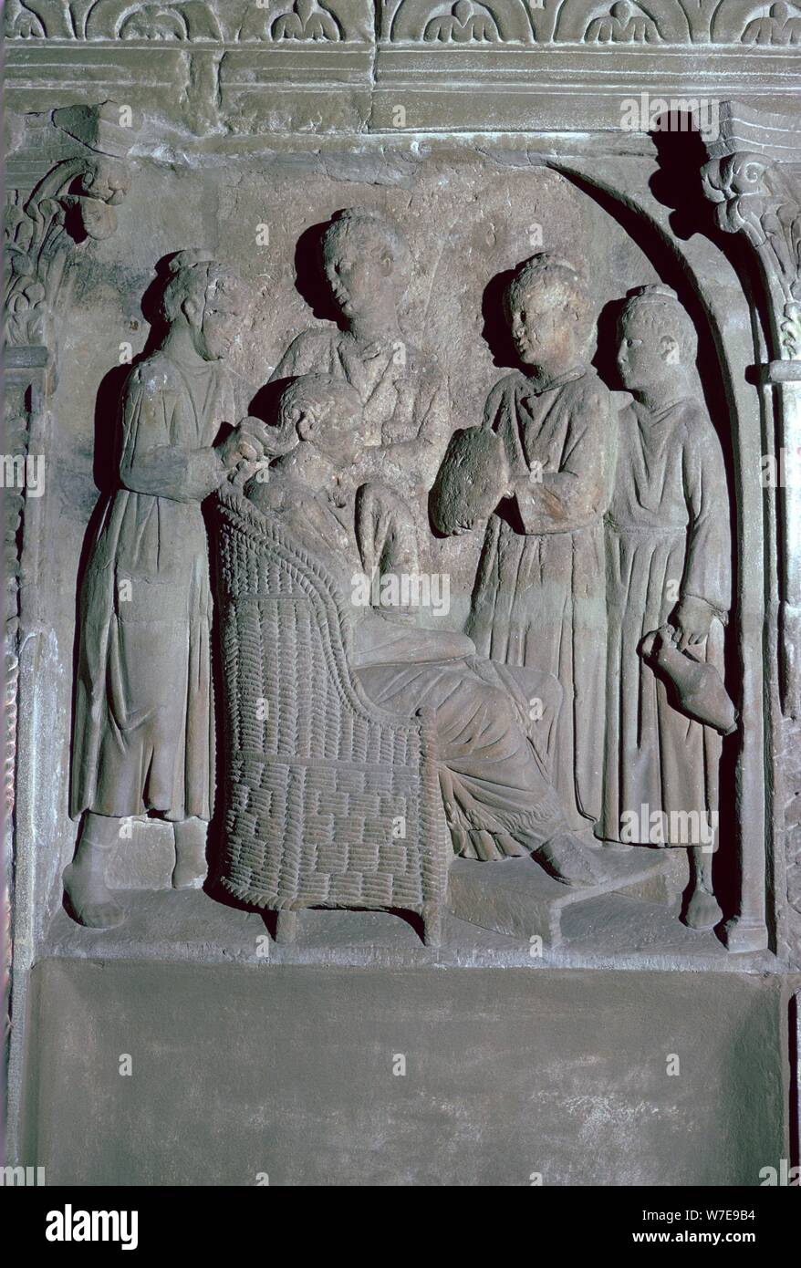 Depiction of Roman women's hair dressing on an altar. Artist: Unknown ...