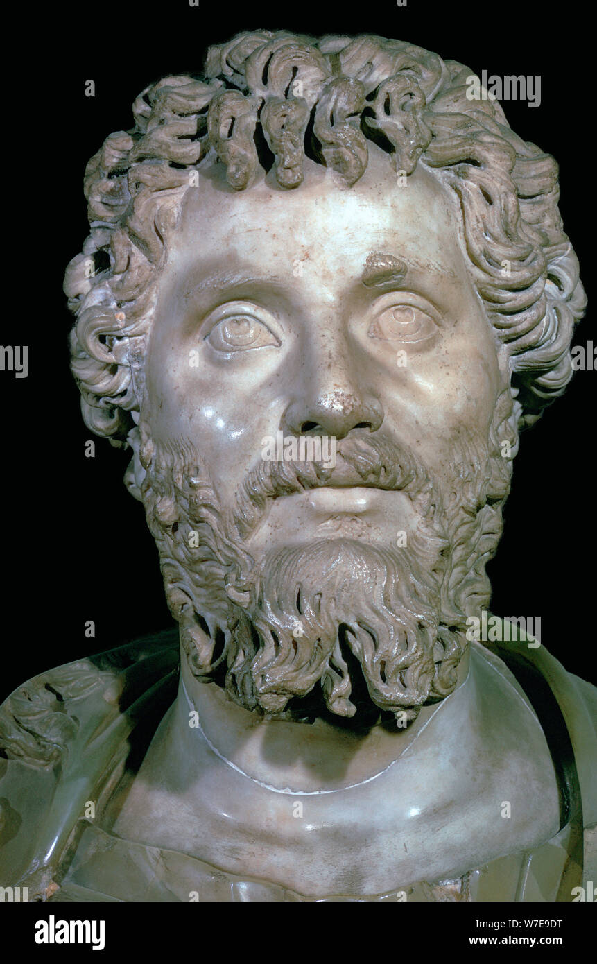 Bust of the Roman Emperor Septimius Severus, 2nd century. Artist ...