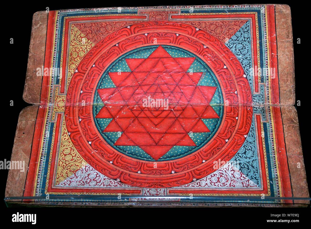 Nepalese yantra painted on manuscript, 16th century. Artist: Unknown ...
