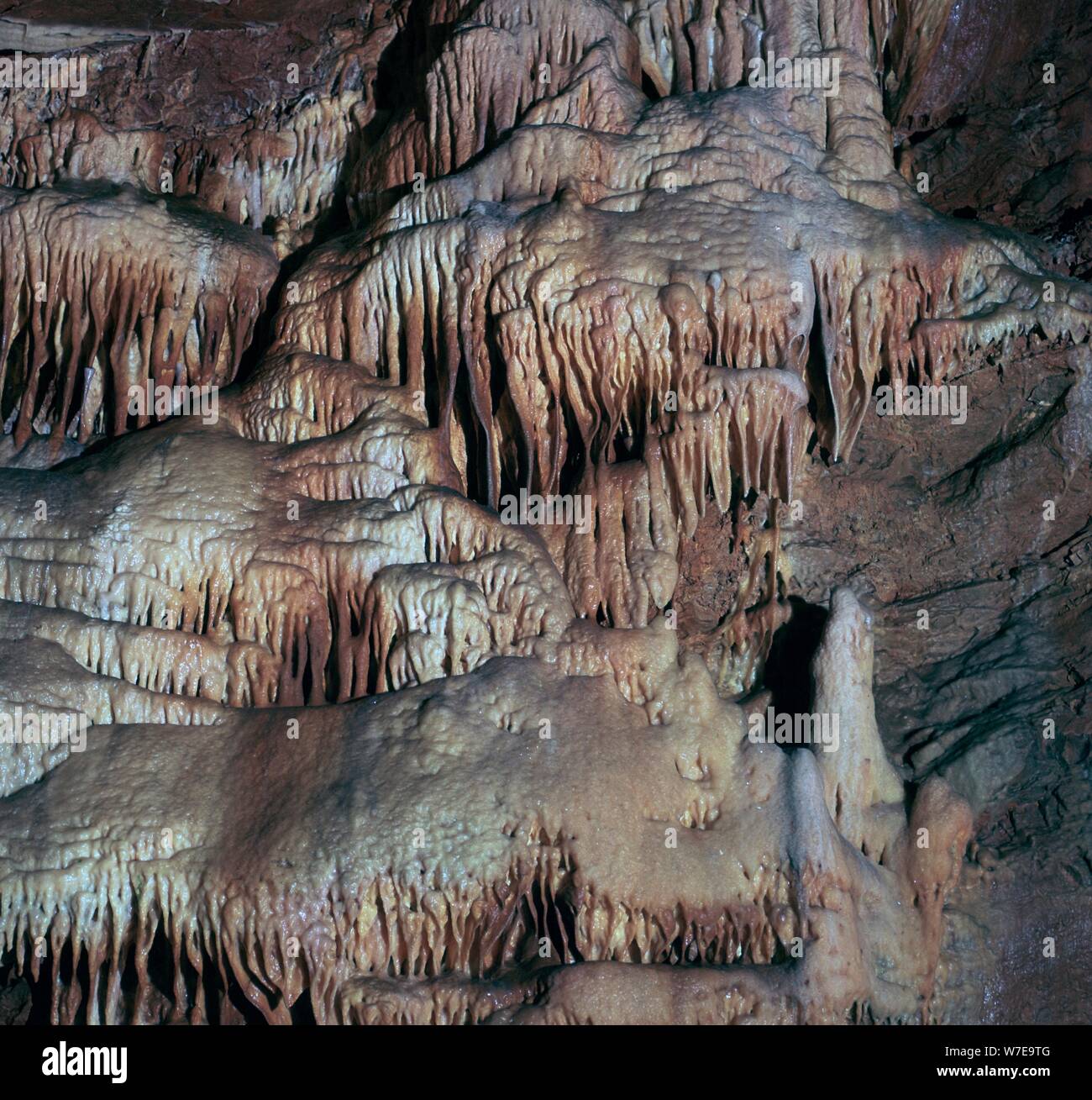 Limestone caves in Hungary. Artist: CM Dixon Artist: Unknown Stock ...