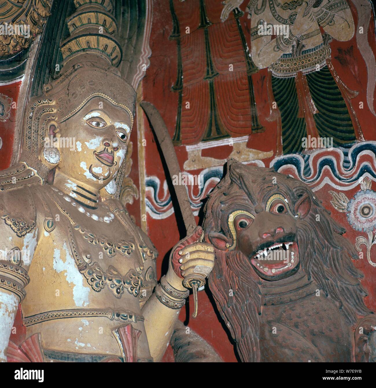 Guardian deities at the doorway of a Buddhist temple, 16th century ...