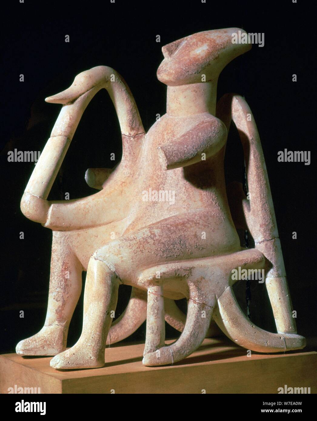 Cycladic harp-player made of marble. Artist: Unknown Stock Photo - Alamy