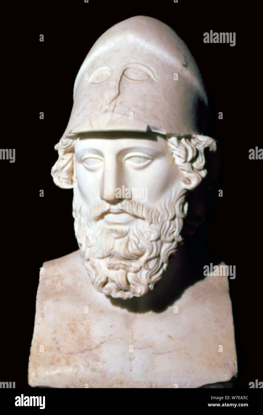 Bust of the Athenian statesman Pericles, 5th century BC. Artist ...
