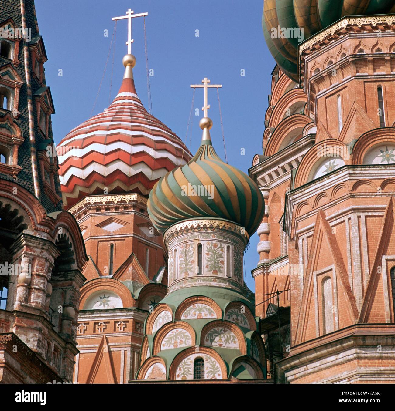St Basil's Cathedral domes, 16th century. Artist: Unknown Stock Photo ...