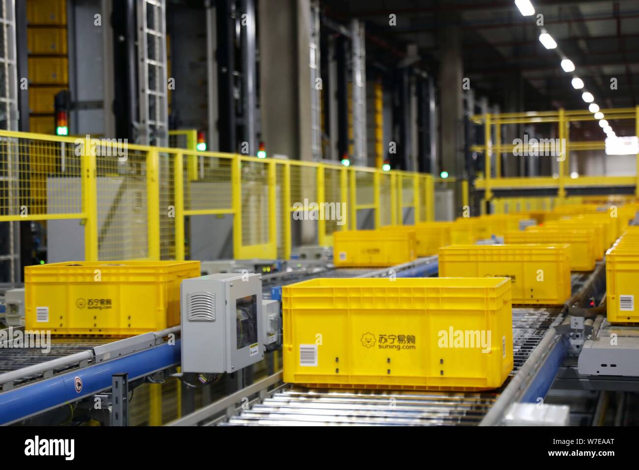View of the automatic distribution center in the largest smart ...
