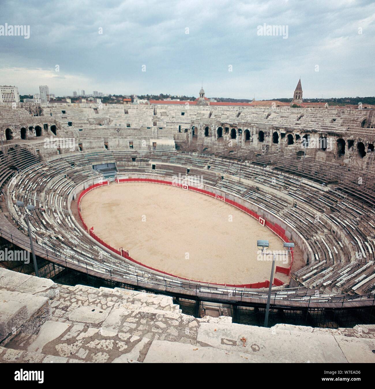 The ruins of a Roman arena in France, 2nd century BC. Artist: Unknown ...