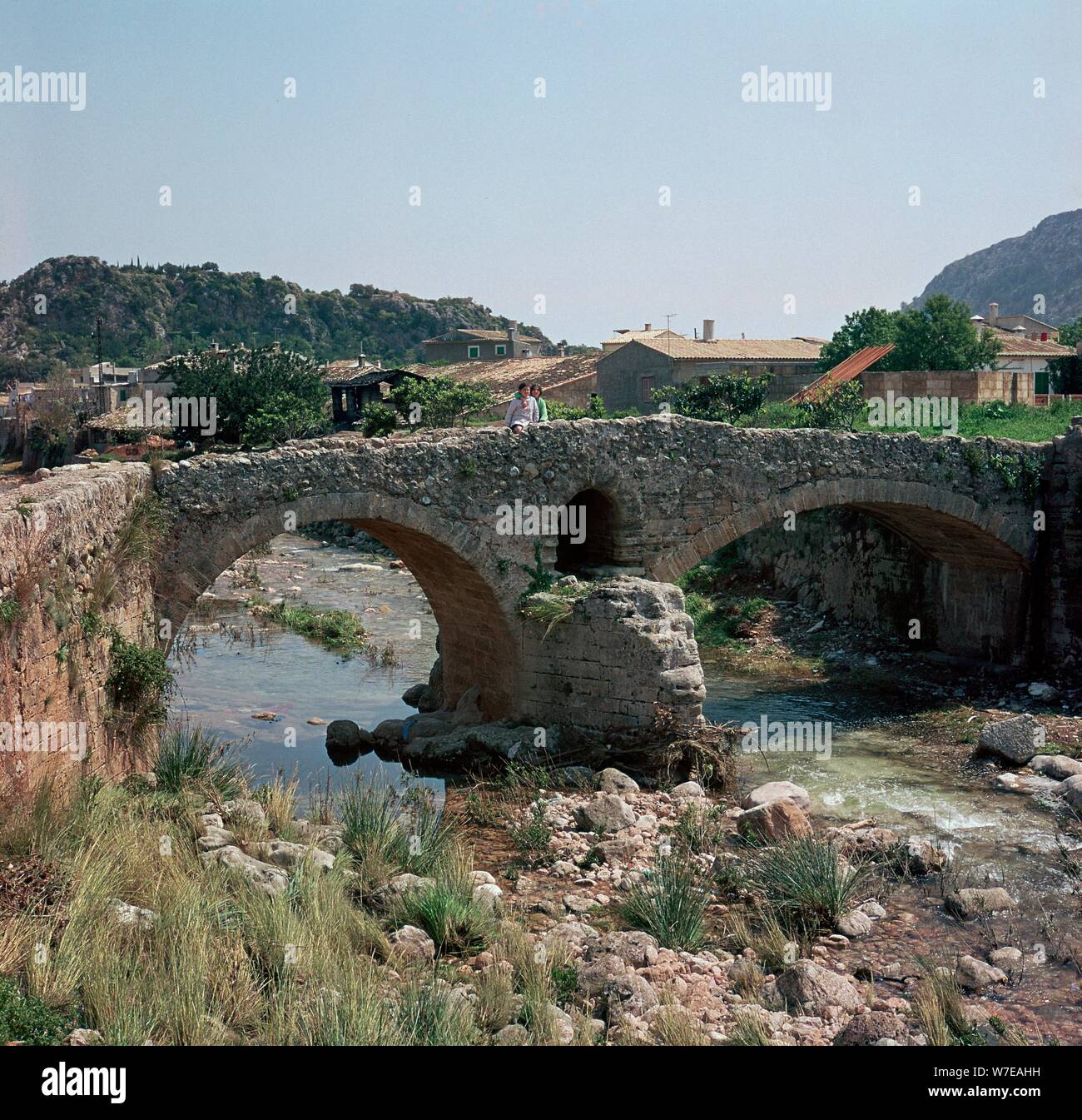 A Roman bridge in Majorca, 2nd century. Artist: Unknown Stock Photo - Alamy