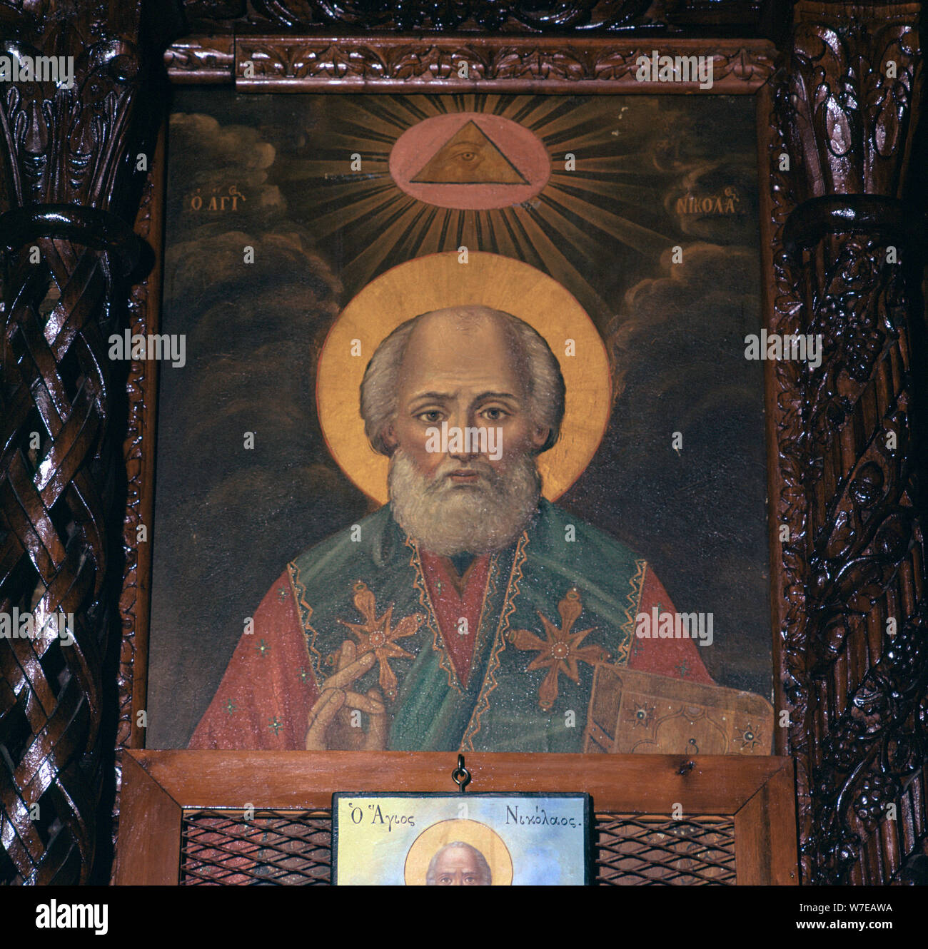 Icon of St Nicholas, 4th century. Artist: Unknown Stock Photo - Alamy