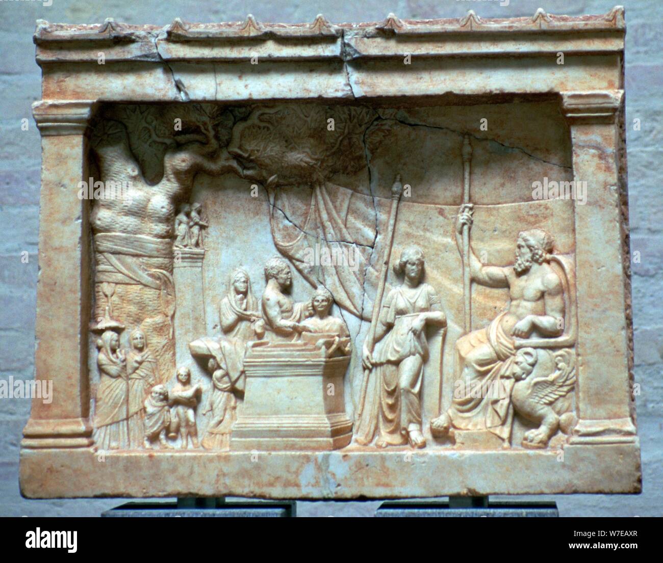 Hellenistic relief of a sacrifice. Artist: Unknown Stock Photo - Alamy