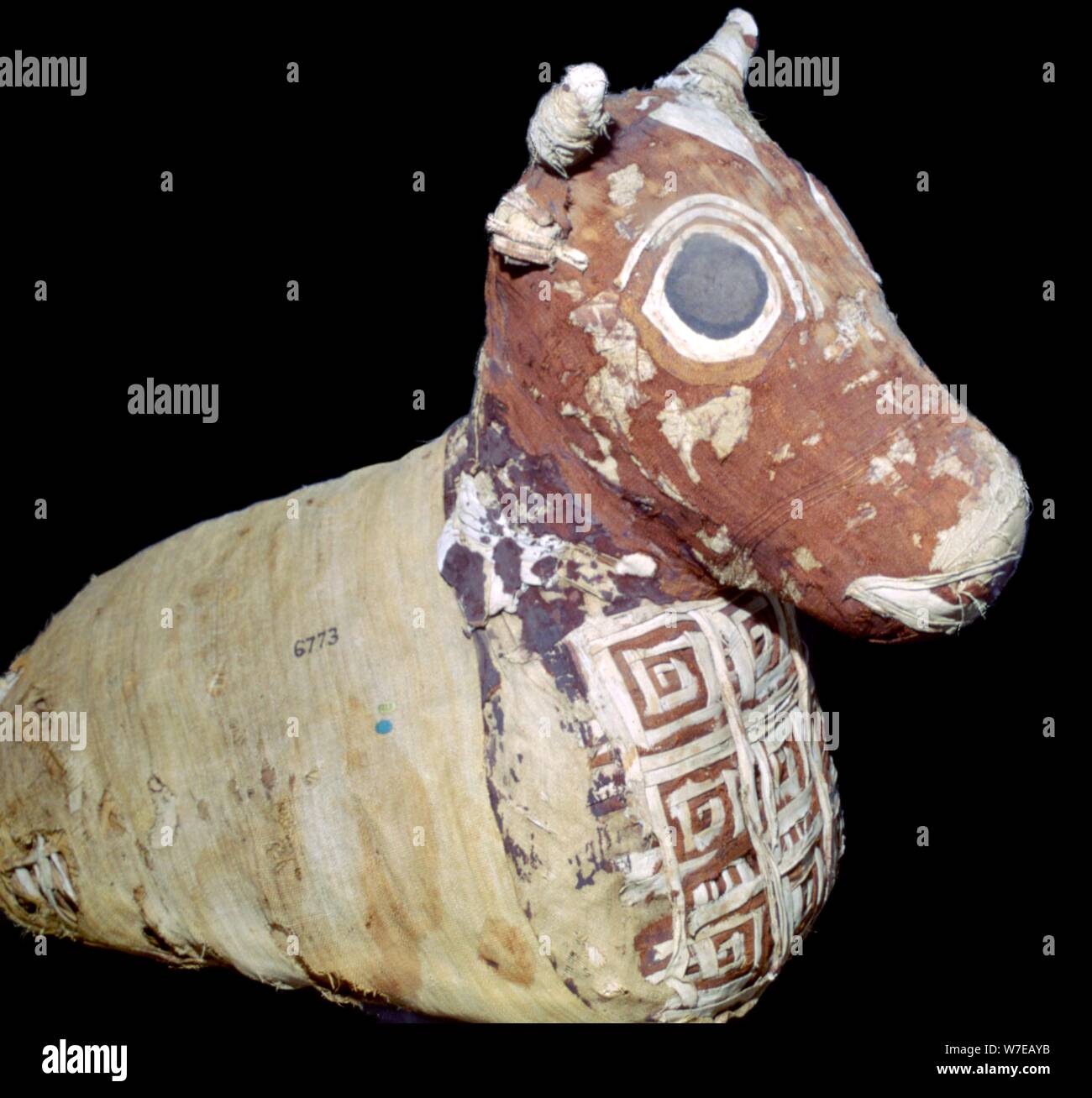 Mummified bull, from Thebes, Egypt, Roman Period, after 30 BC. Artist ...