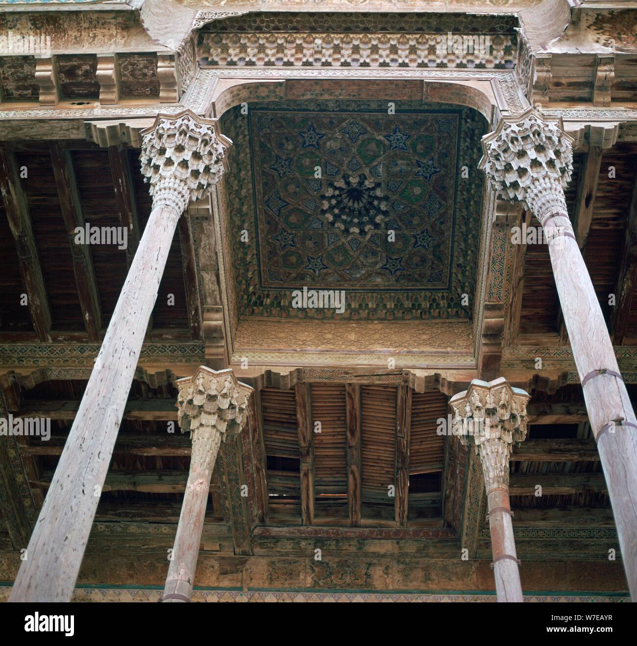 Mosque with wooden columns, 18th century. Artist: Unknown Stock Photo ...