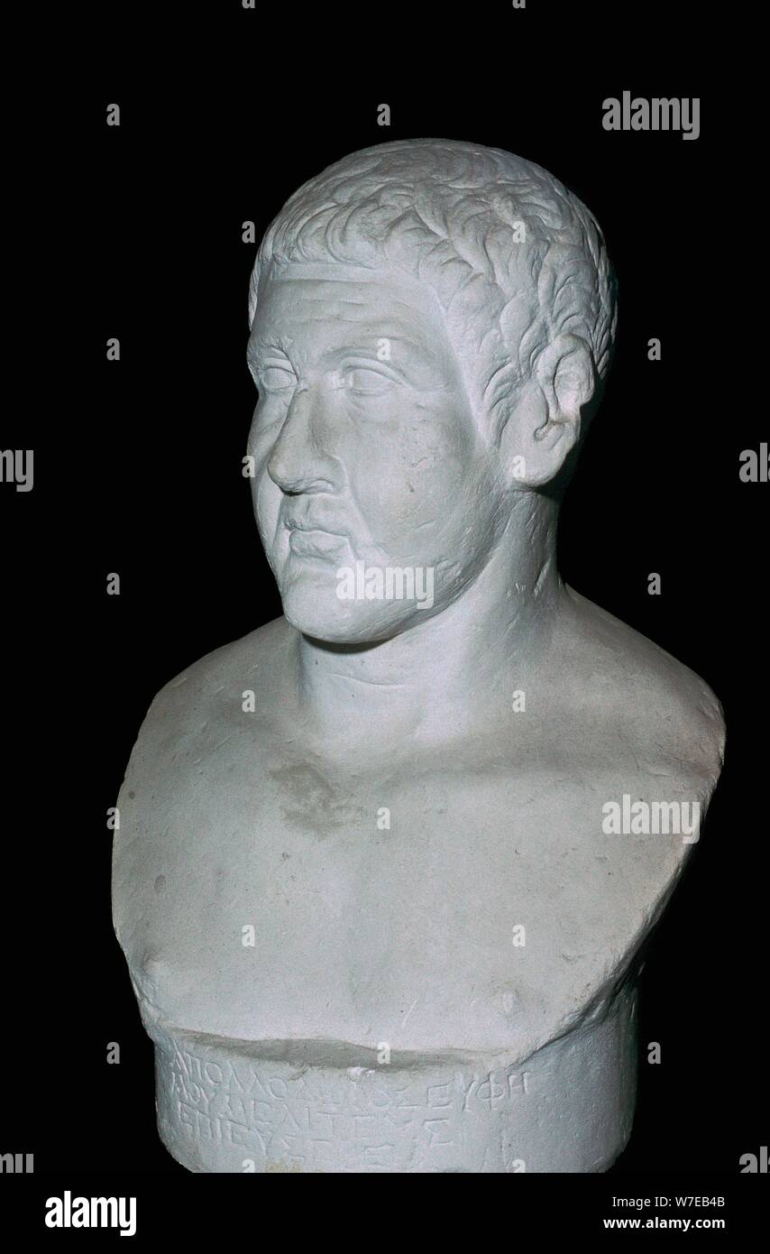 Bust of Apollodorus, 3rd century. Artist: Unknown Stock Photo - Alamy