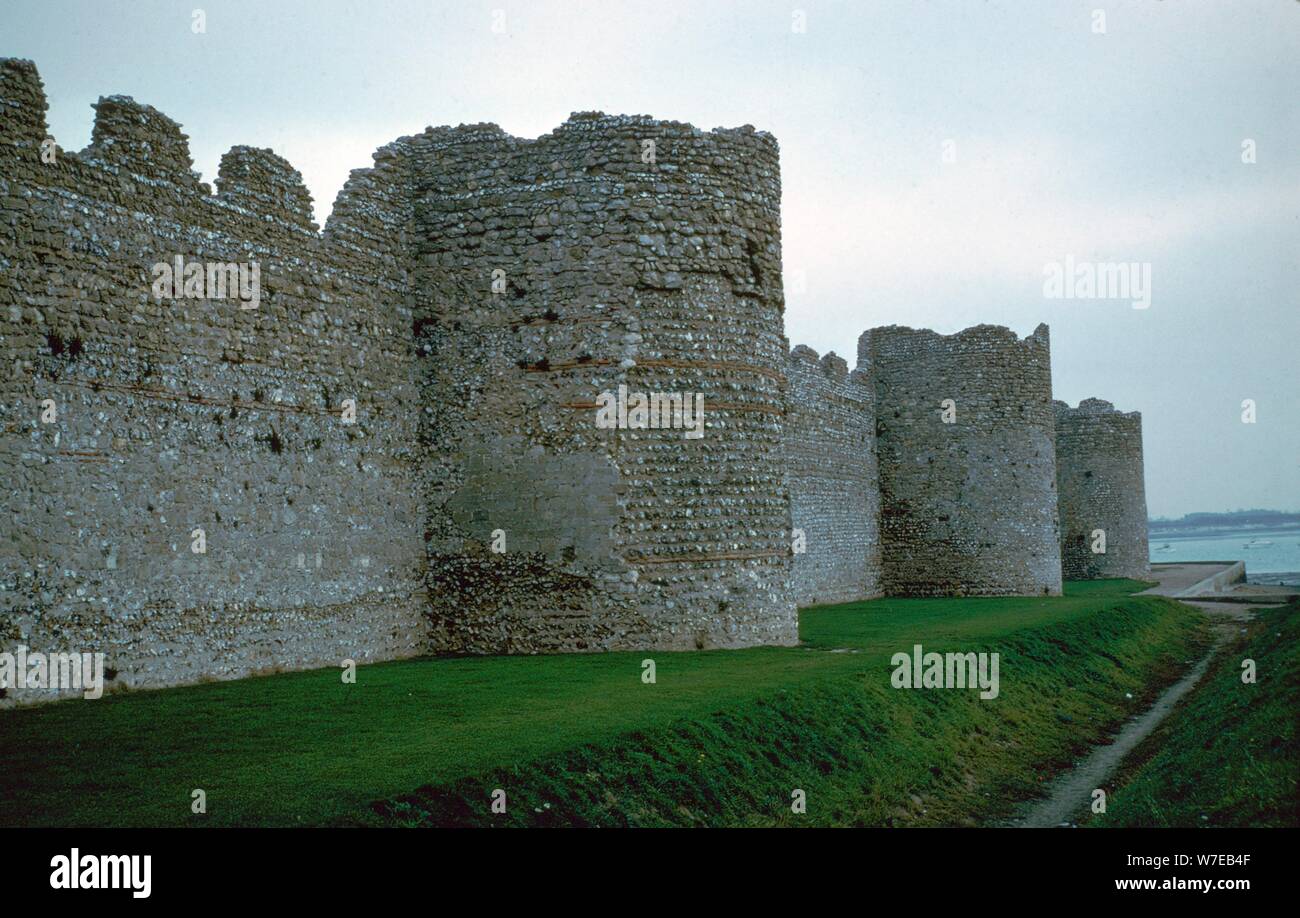 Roman fort of the Saxon shore, 3rd century. Artist: Unknown Stock Photo ...