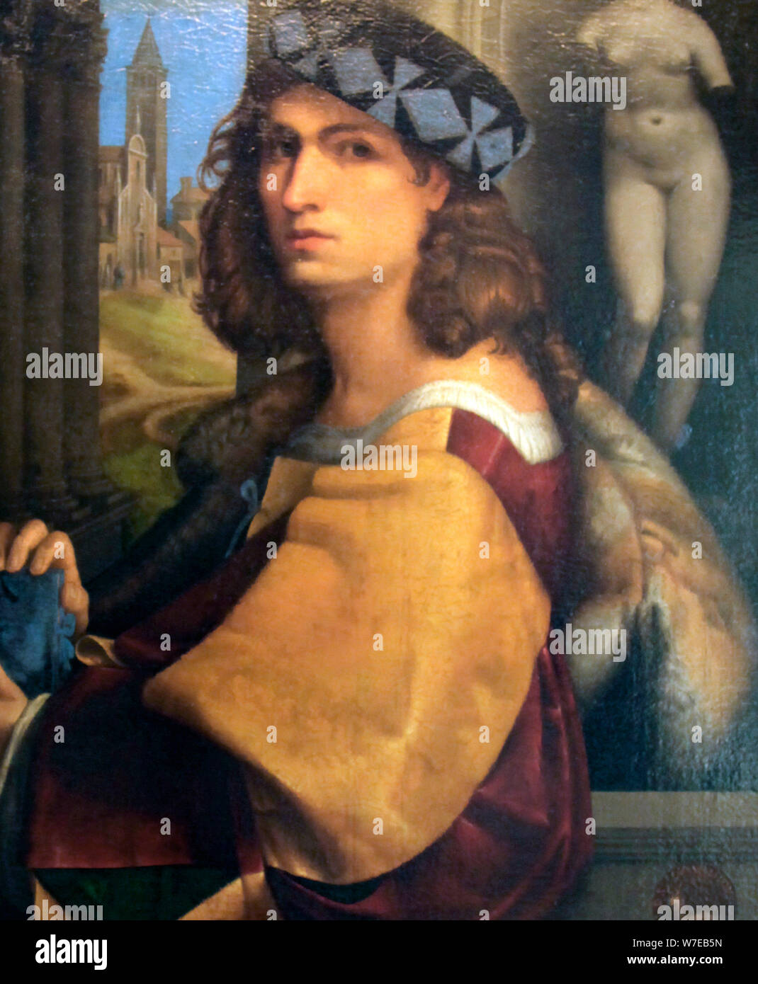 'Portrait of a Man, (Self-portrait)', 1512. Artist: Domenico Capriolo ...