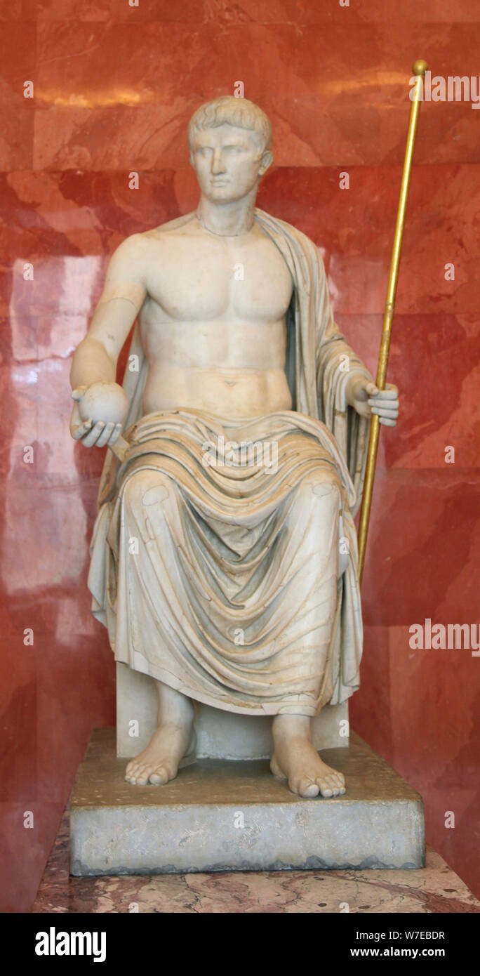 Statue of augustus as jupiter hi-res stock photography and images - Alamy