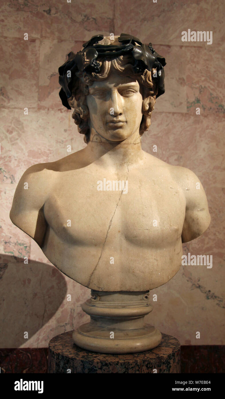 Portrait of Antinous, mid 2nd century. Artist: Unknown Stock Photo - Alamy