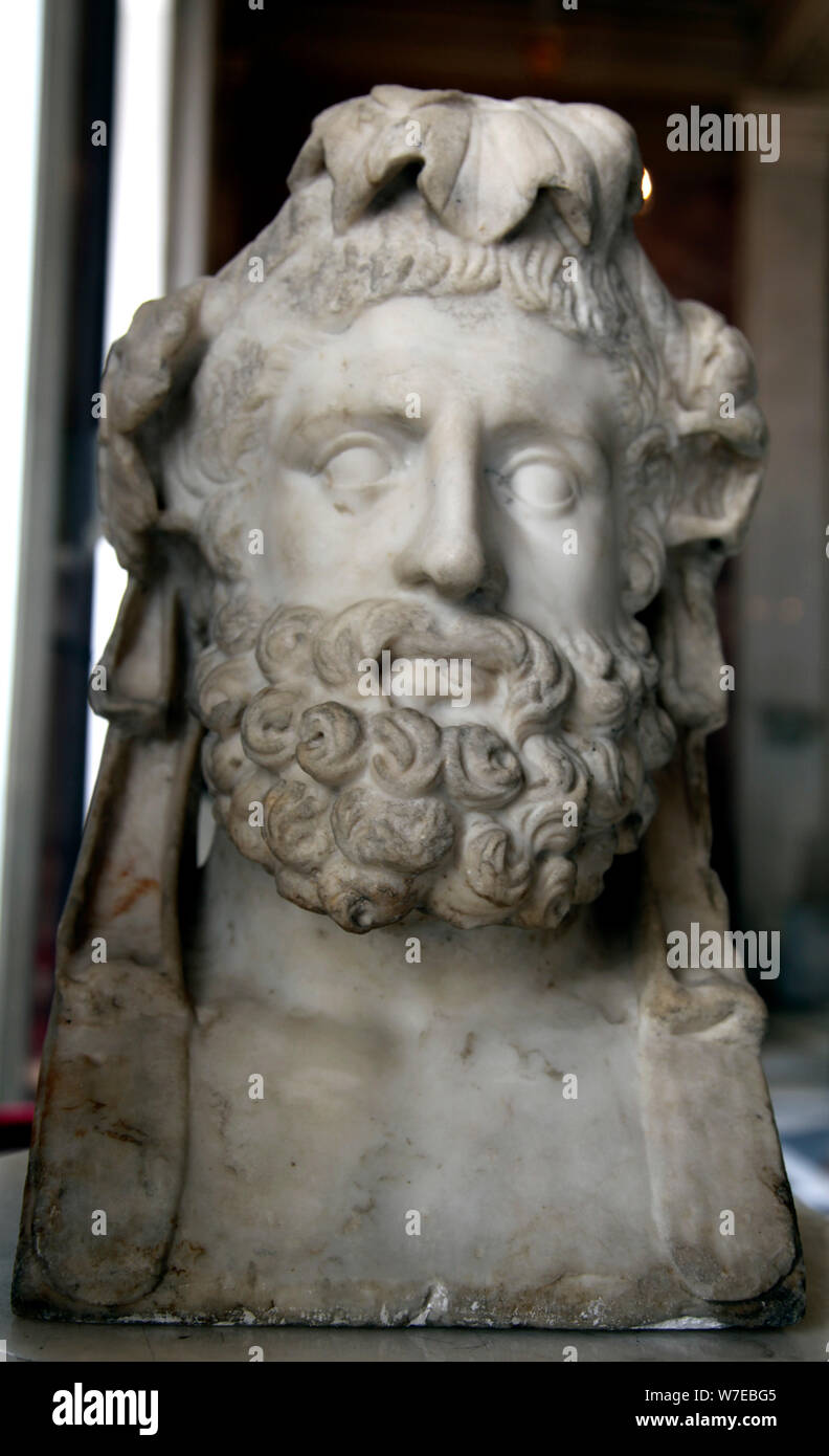 Double herm of Dionysus and Heracles. Artist: Unknown Stock Photo - Alamy