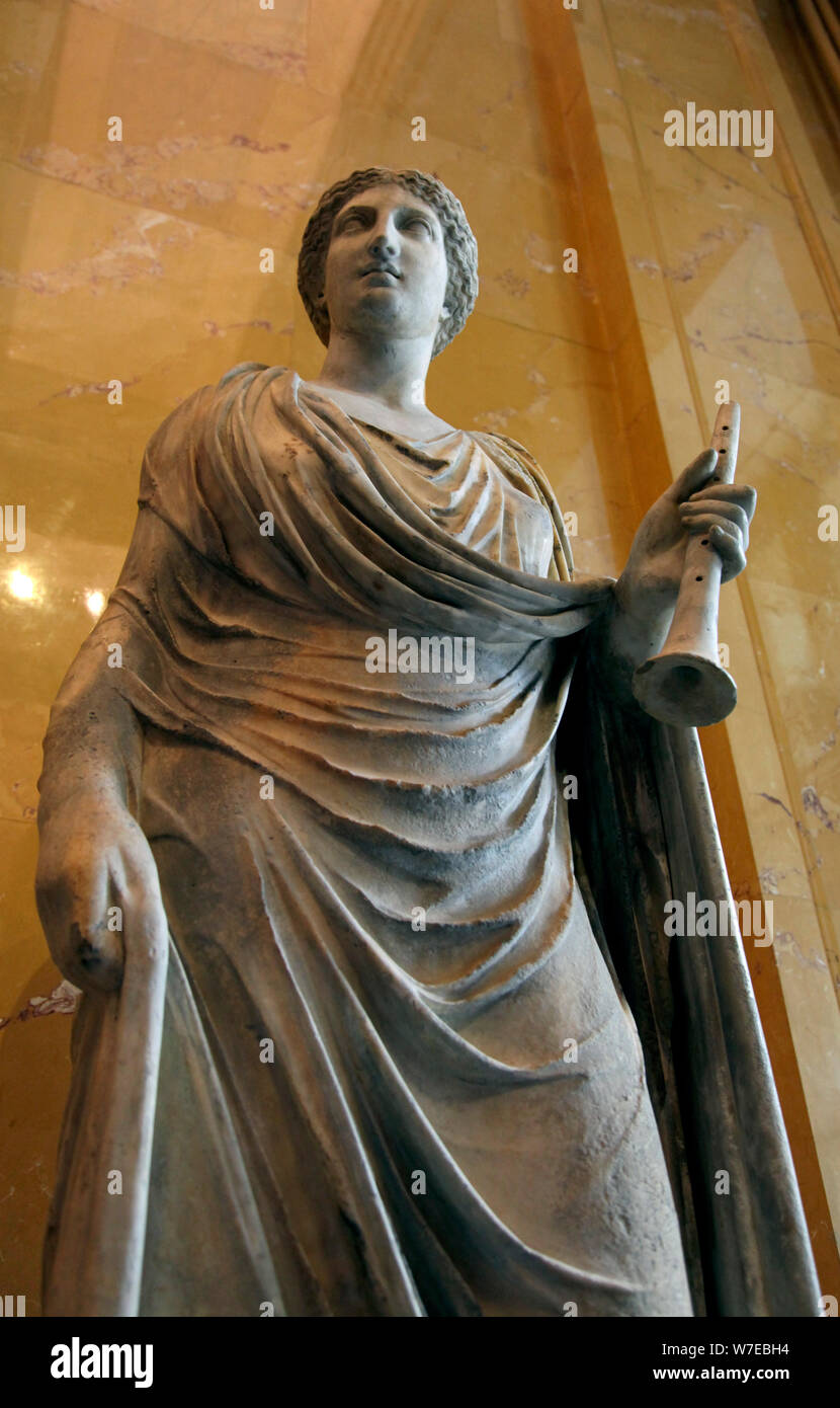 Statue of Euterpe, Muse of Poetry. Artist: Unknown Stock Photo - Alamy