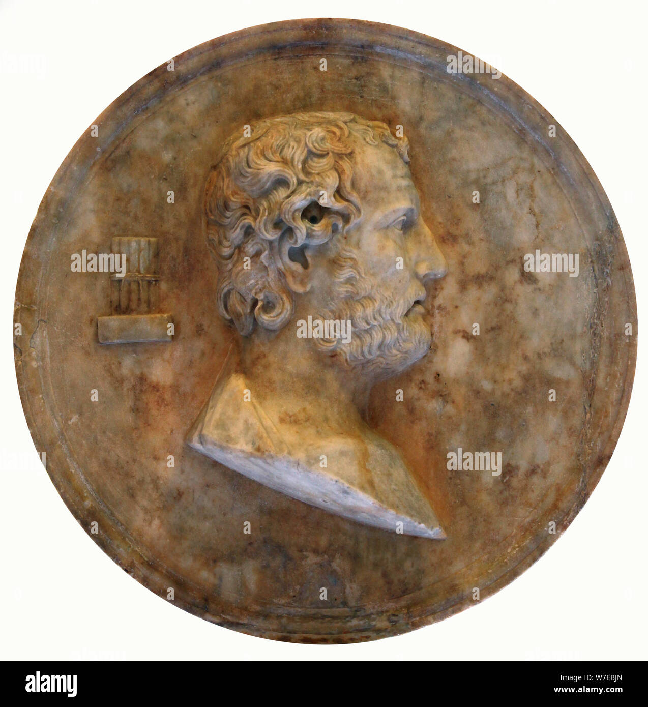 Disc with a portrait of Aeschines, Ancient Greek statesman and orator ...