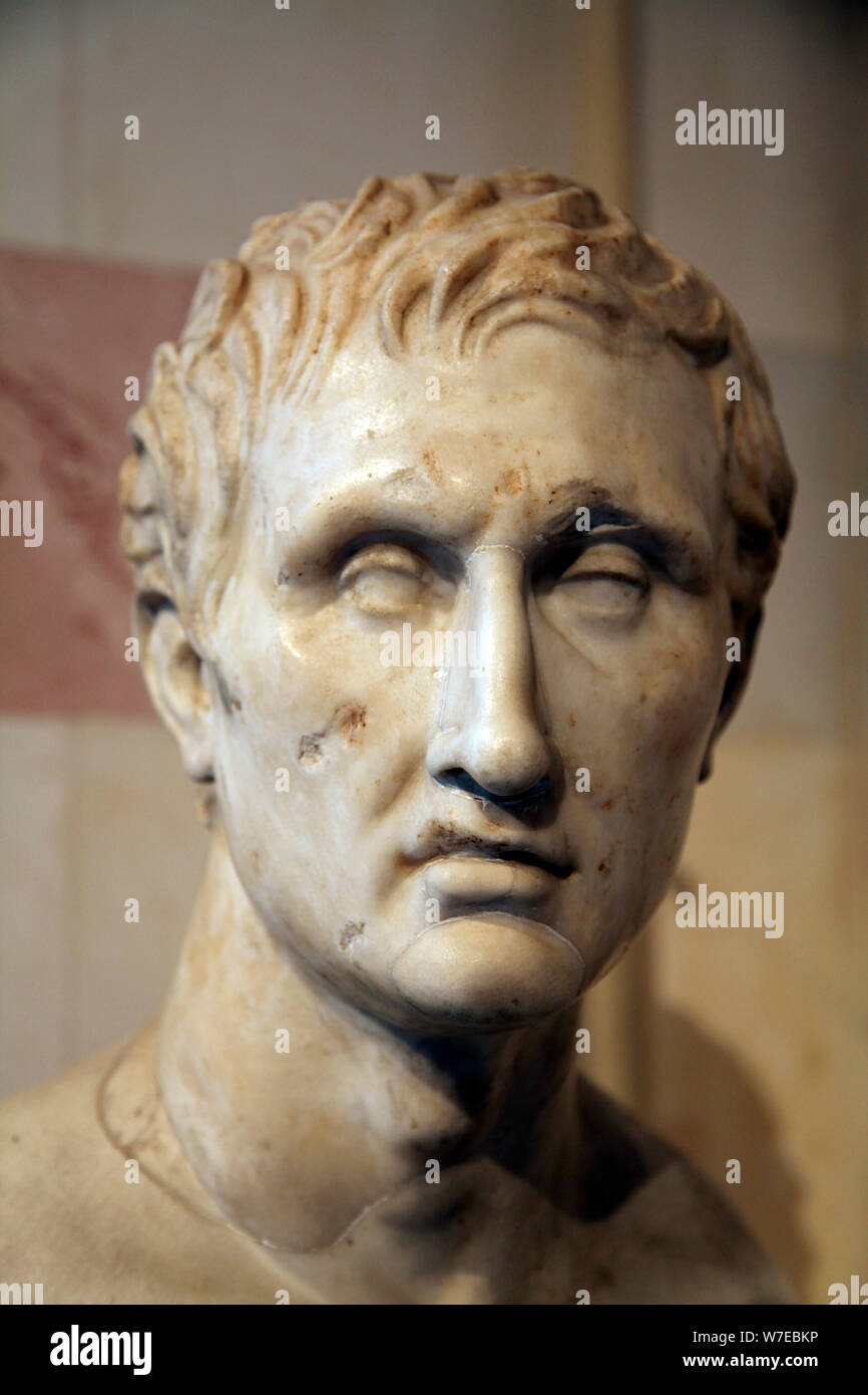 Head of Menander, Greek playwright. Artist: Unknown Stock Photo - Alamy