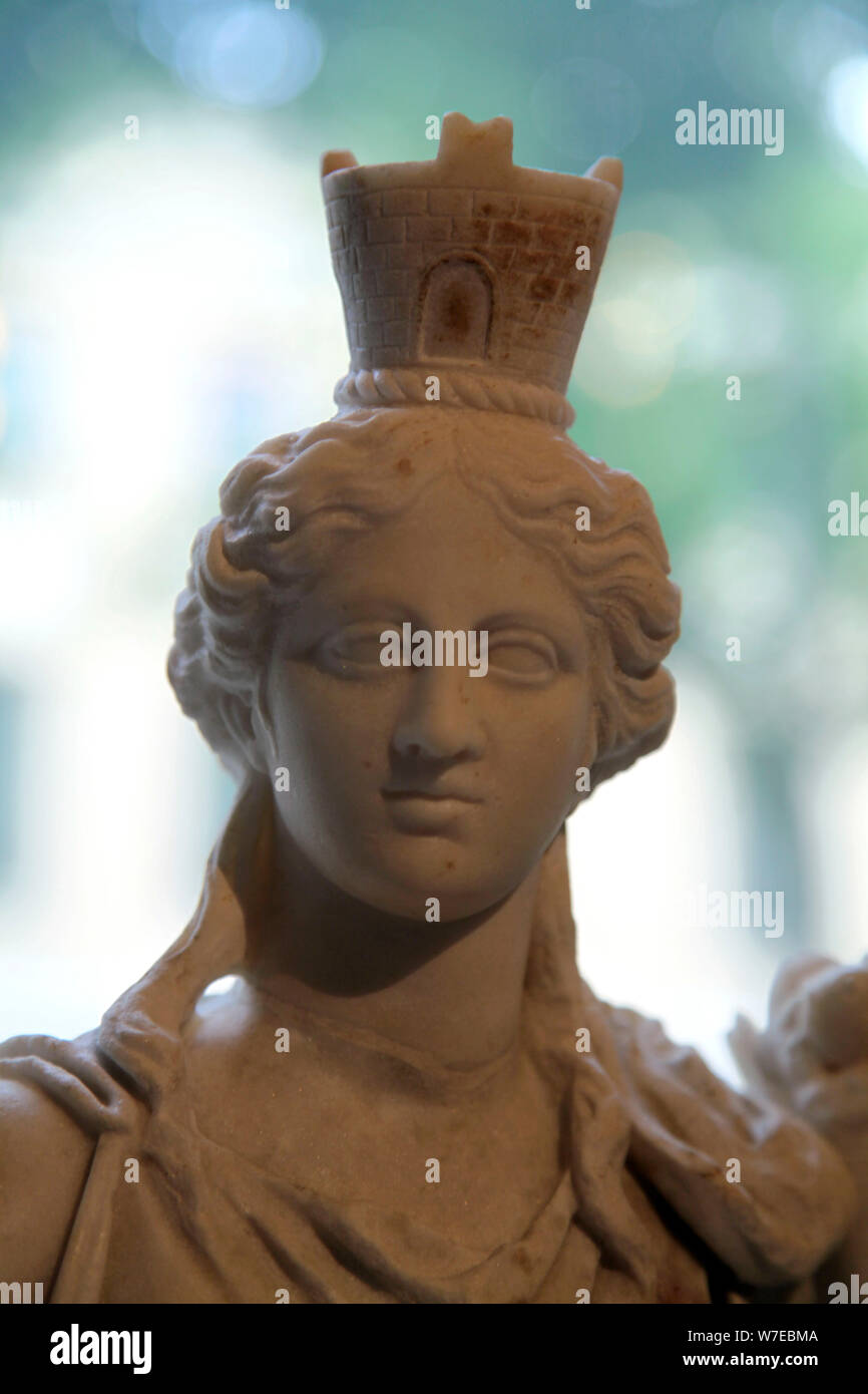 Tyche, Goddess of Fortune. Artist: Unknown Stock Photo - Alamy