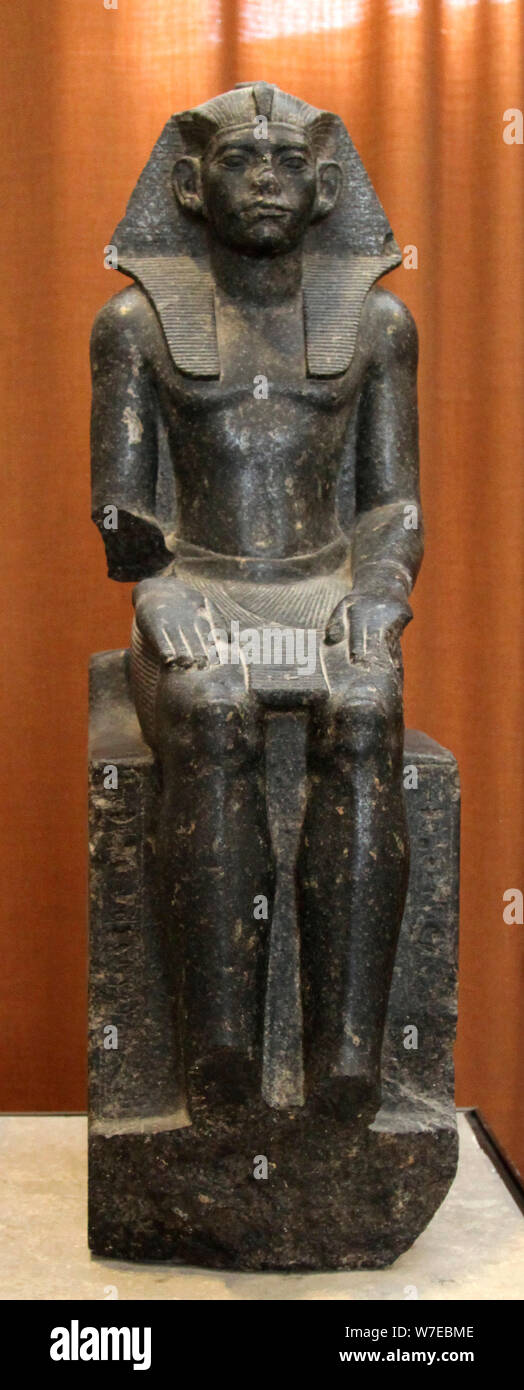 Statue of Amenemhat III, 19th century BC. Artist: Unknown Stock Photo ...