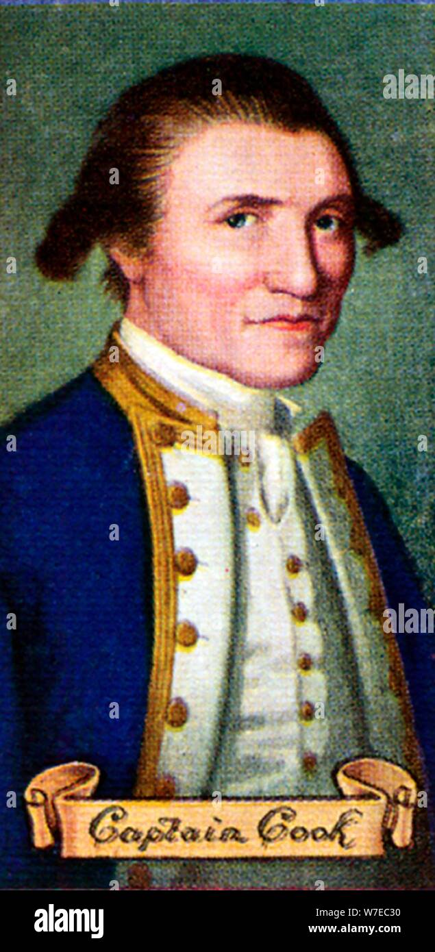 Captain James Cook, taken from a series of cigarette cards, 1935 ...