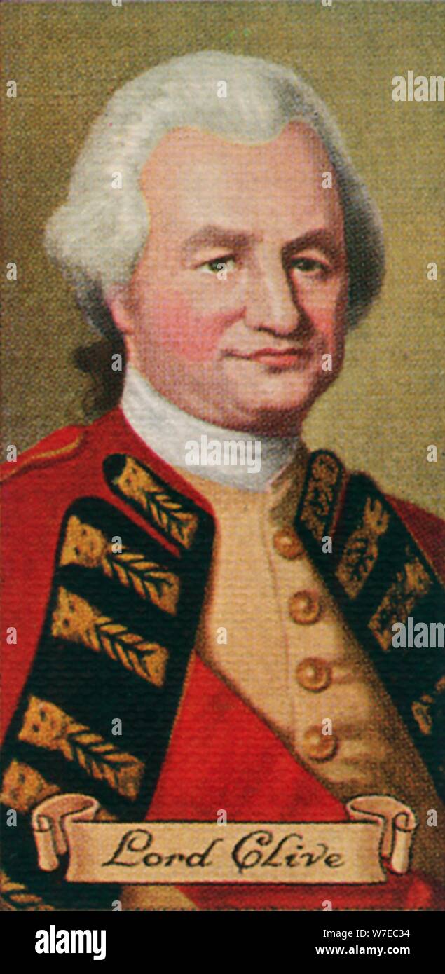 Lord Robert Clive, taken from a series of cigarette cards, 1935. Artist ...