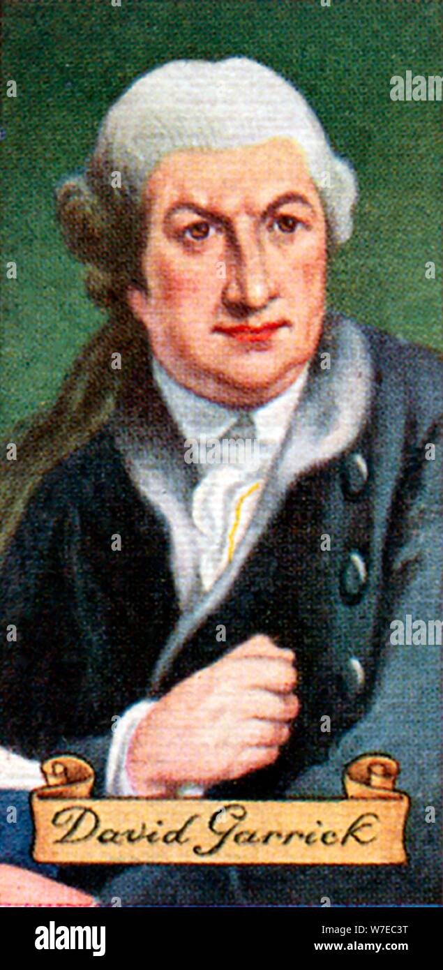 David Garrick, taken from a series of cigarette cards, 1935. Artist ...