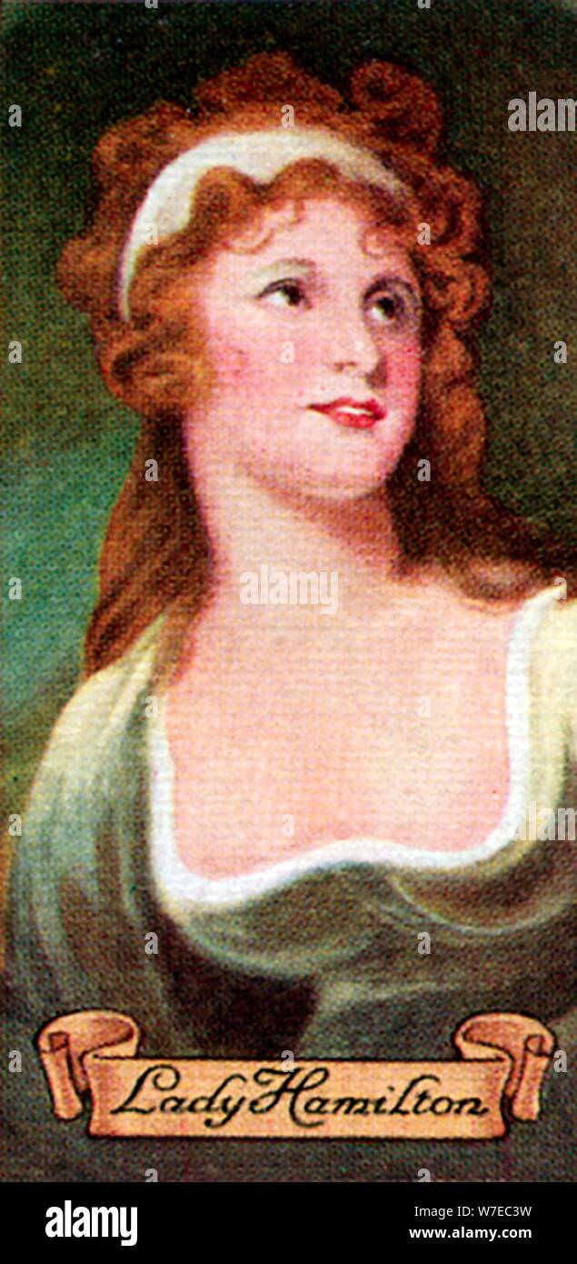 Lady Hamilton, taken from a series of cigarette cards, 1935. Artist ...