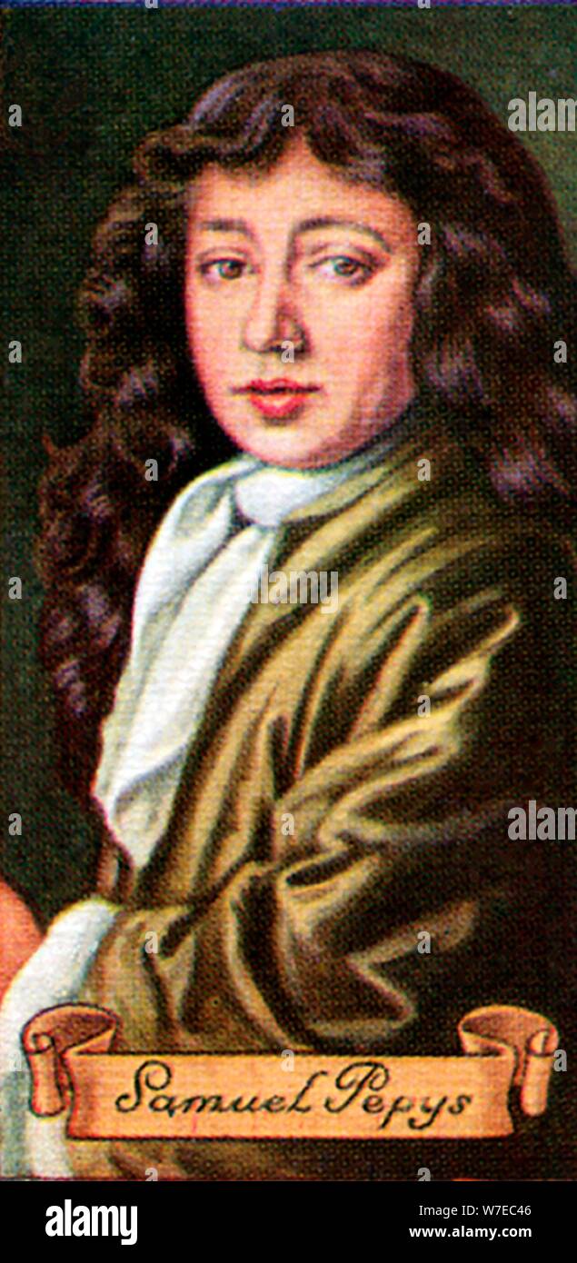 Samuel Pepys, taken from a series of cigarette cards, 1935. Artist ...