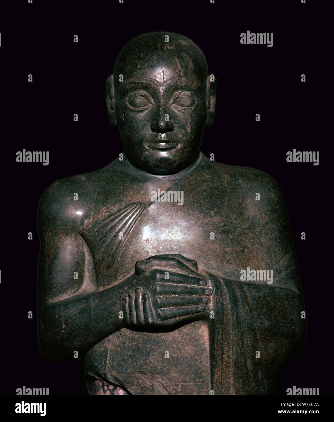 Statue of the Sumerian King Gudea, ruler of Lagash, c2130BC. Artist ...