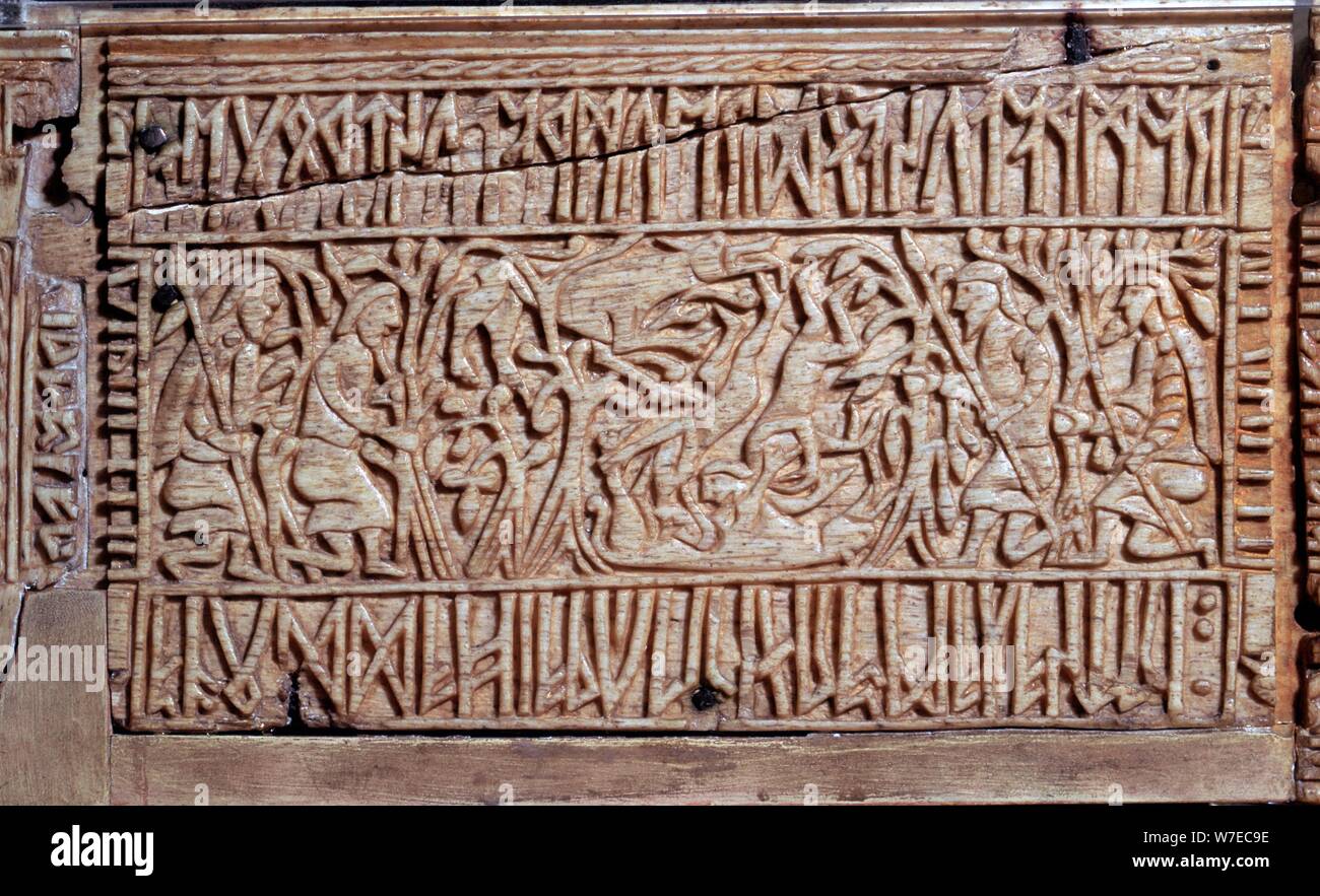 The Franks Casket, Anglo-Saxon, first half of the 8th century. Artist ...