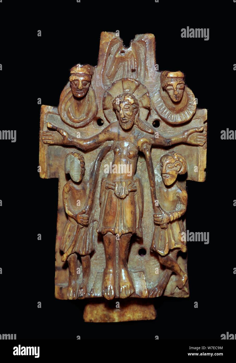 Anglo-Saxon ivory carving of the crucifixion, 10th century. Artist ...