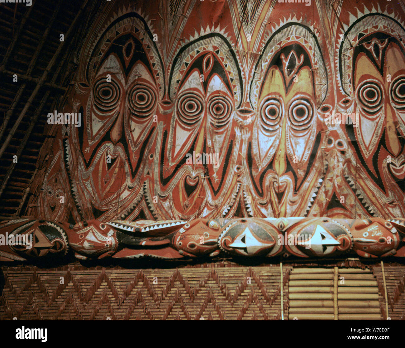 Painted gable-wall of a cult-house from New Guinea. Artist: Unknown ...