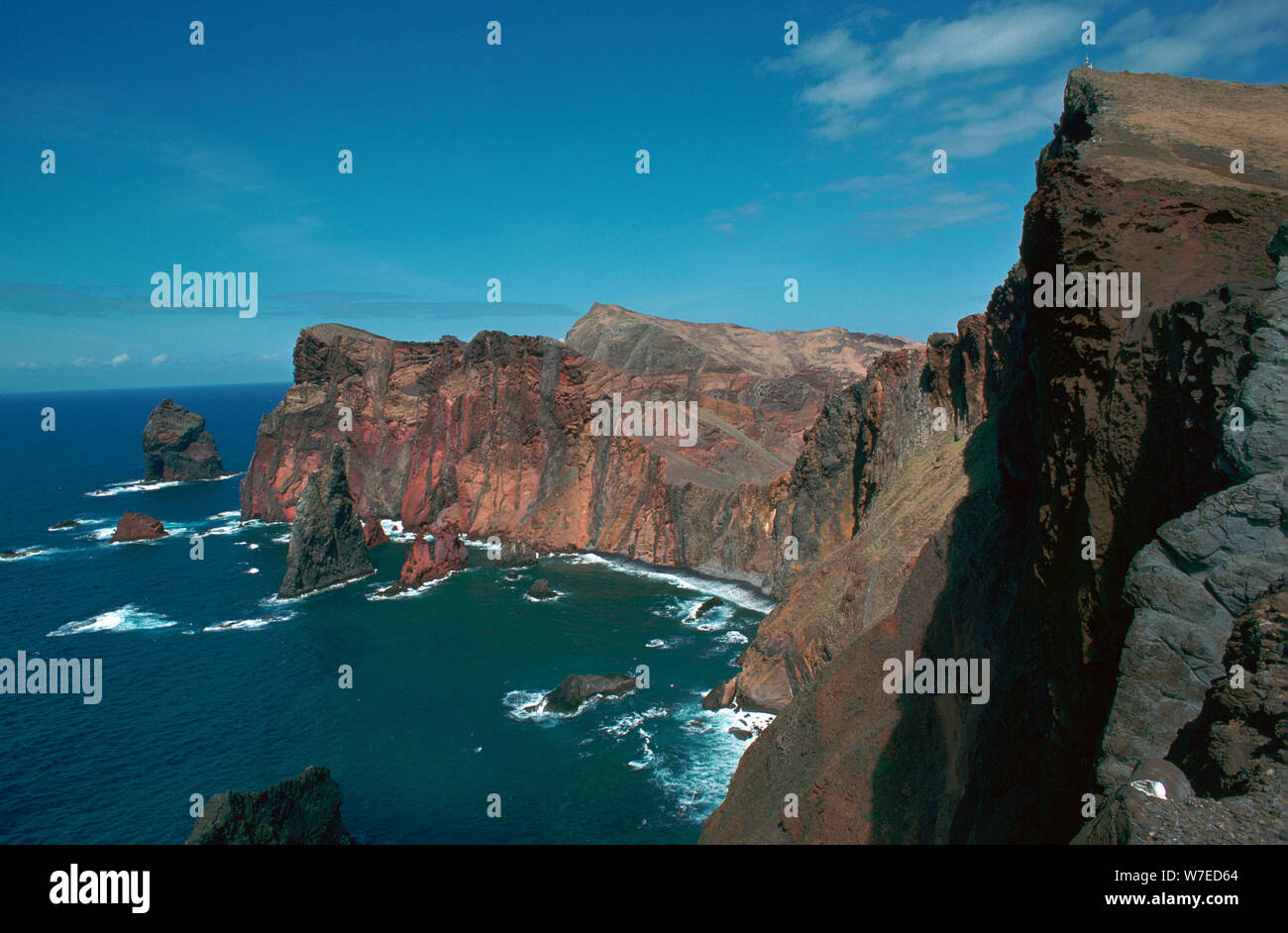 Volcanic sea-cliffs in Madeira Stock Photo - Alamy