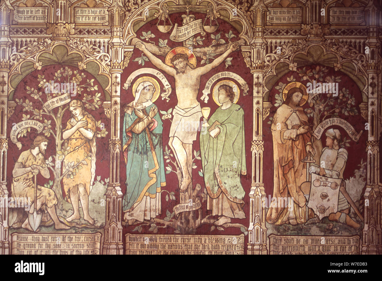 Wall painting, Rev Ernest Geldart, St Nicholas' Little Braxted, Essex ...