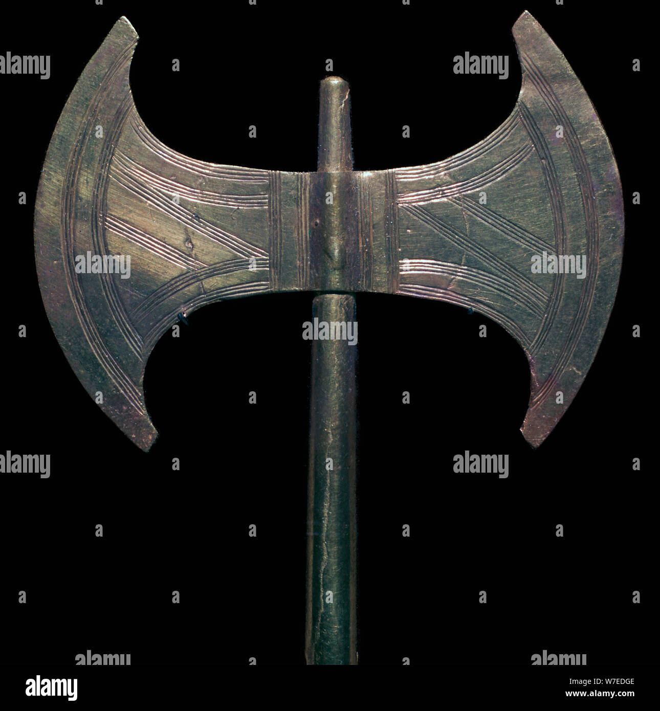 Minoan gold votive double-axe, 16th century BC. Artist: Unknown Stock ...