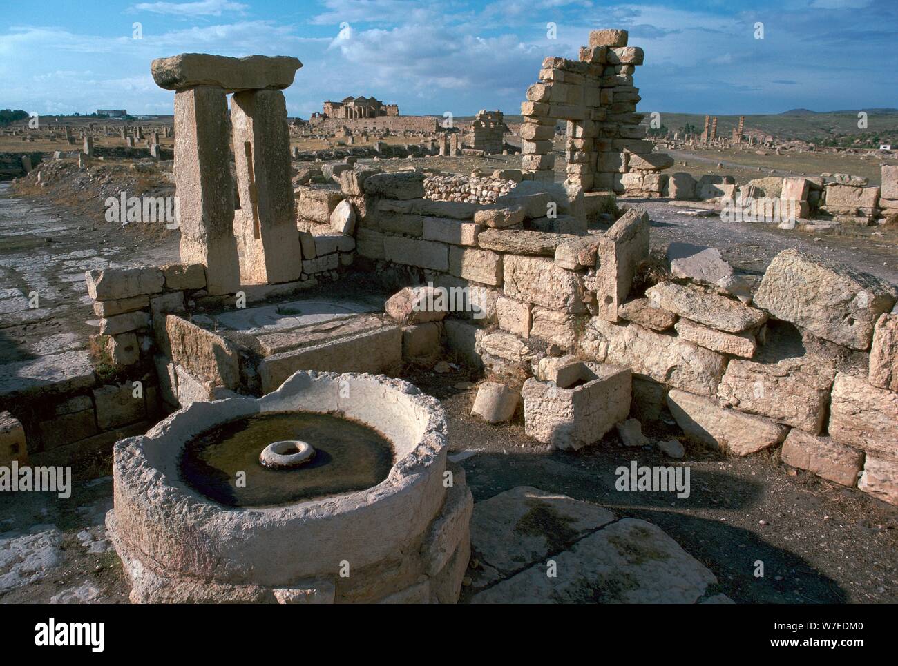 Roman olive presses in the city of Sufetula. Artist: Unknown Stock ...