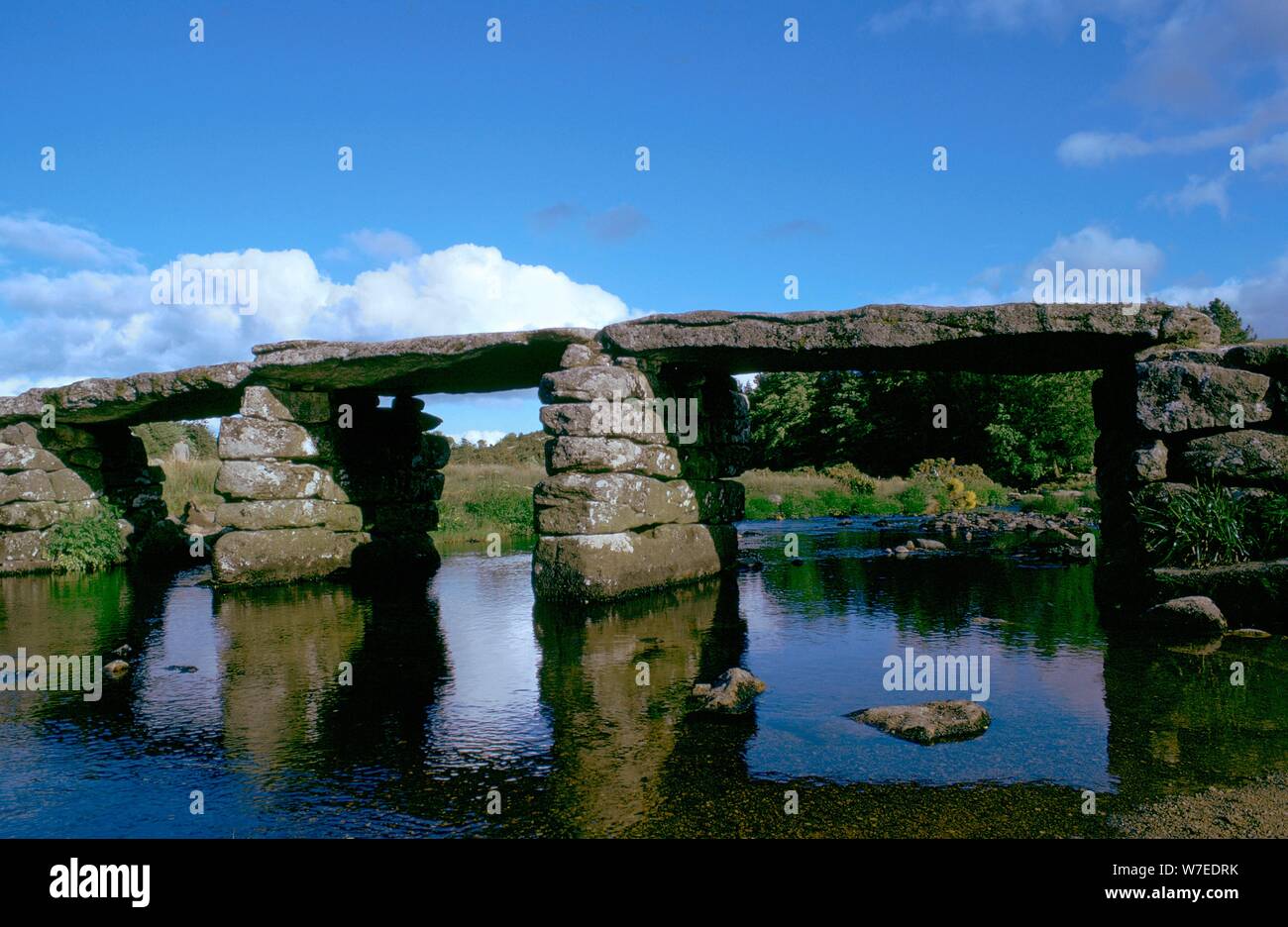 Clapper Bridge, 14th century Stock Photo - Alamy